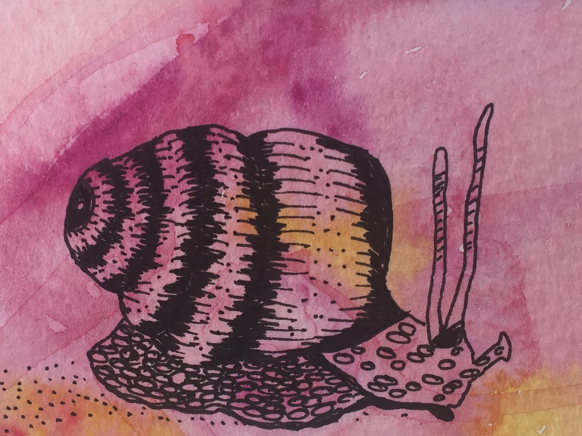 Birthday card for snail-loving niece by Rebekah Gall | 21 February 2018