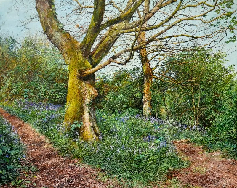 How to paint a bluebell wood in oils