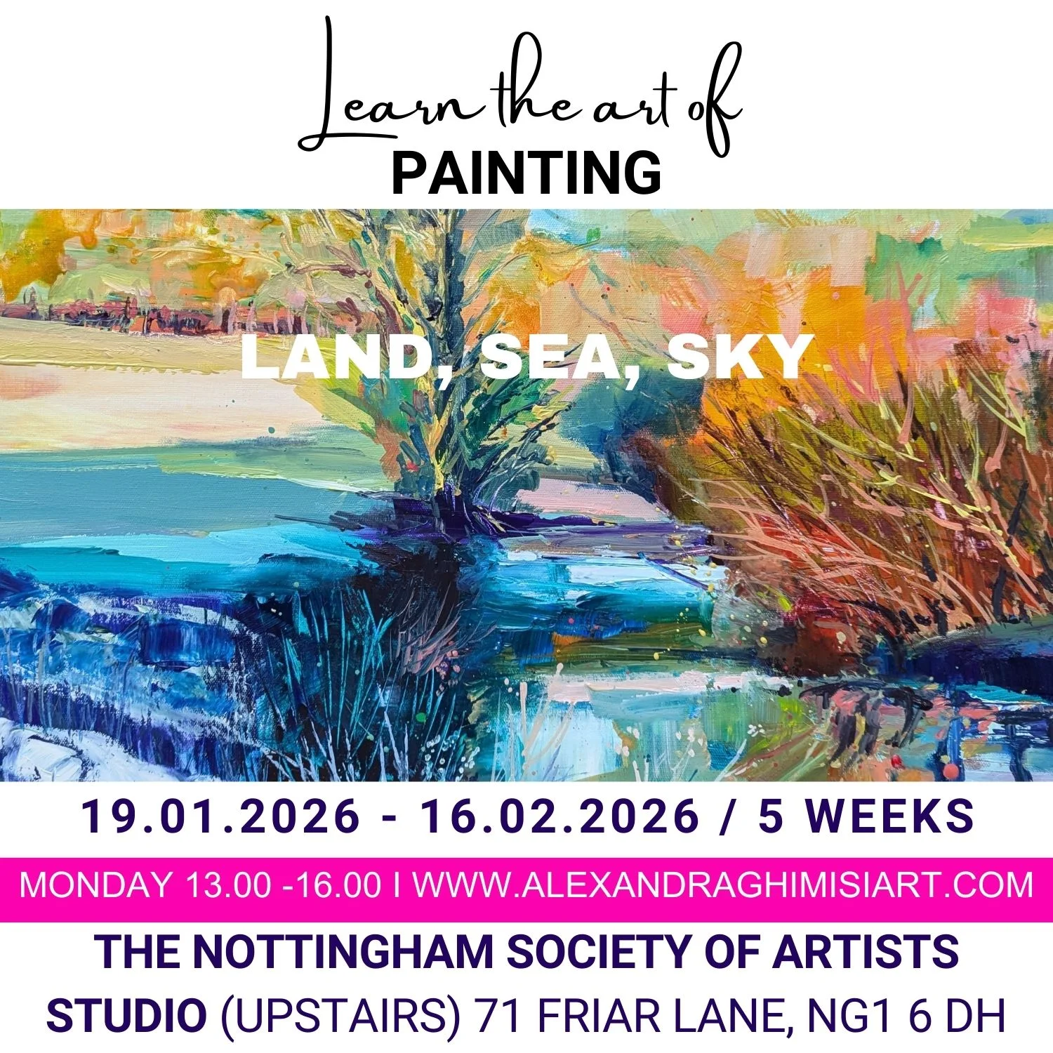 Courses & Holidays | Learn the Art of Painting - Land, sea, Sky