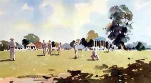 How to paint a cricket match in watercolour with Jake Winkle