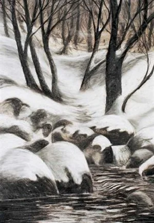 How to Draw Landscapes - A Winter Woodland