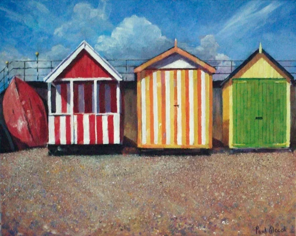 How to paint beach huts in acrylic