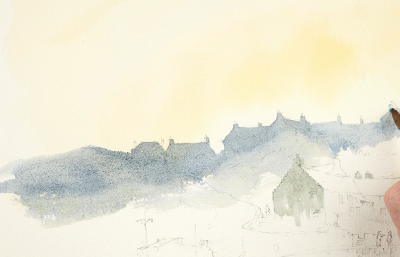 How to Paint Crail Harbour in Watercolour by David Bellamy