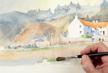 How to Paint Crail Harbour in Watercolour by David Bellamy