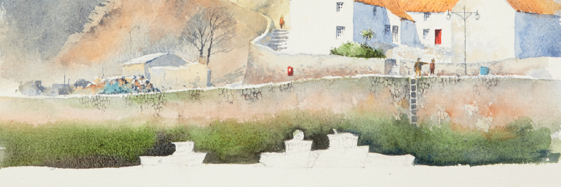 How to Paint Crail Harbour in Watercolour by David Bellamy