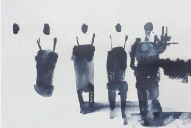 How to paint moving figures in watercolour