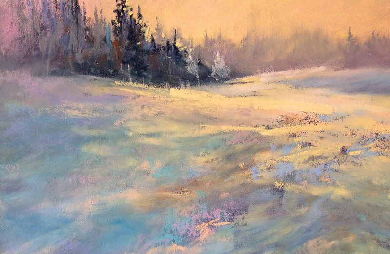 How to paint snow in pastel