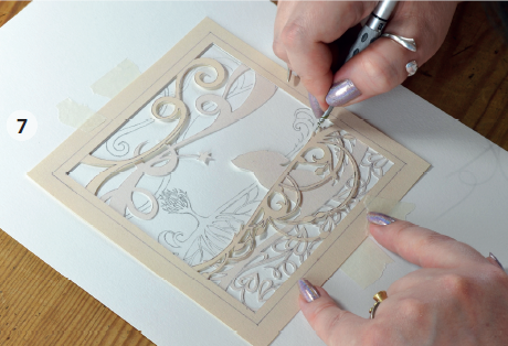Making a layered papercut