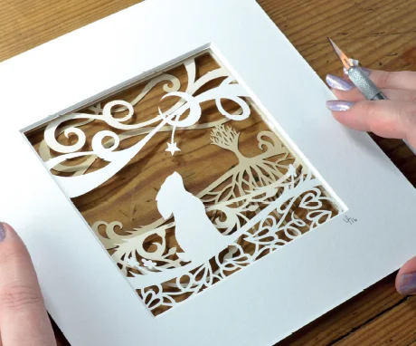 Making a layered papercut